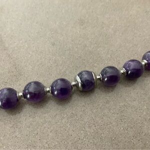 Mma | Jewelry | Amethyst Bead And Sterling Necklace | Poshmark